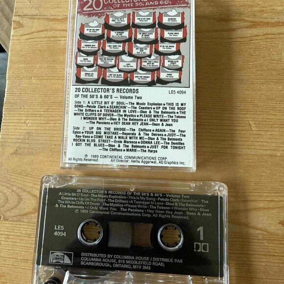 Media | Various 2 Collectors Records Vintage Cassette Tapes C9 | Poshmark